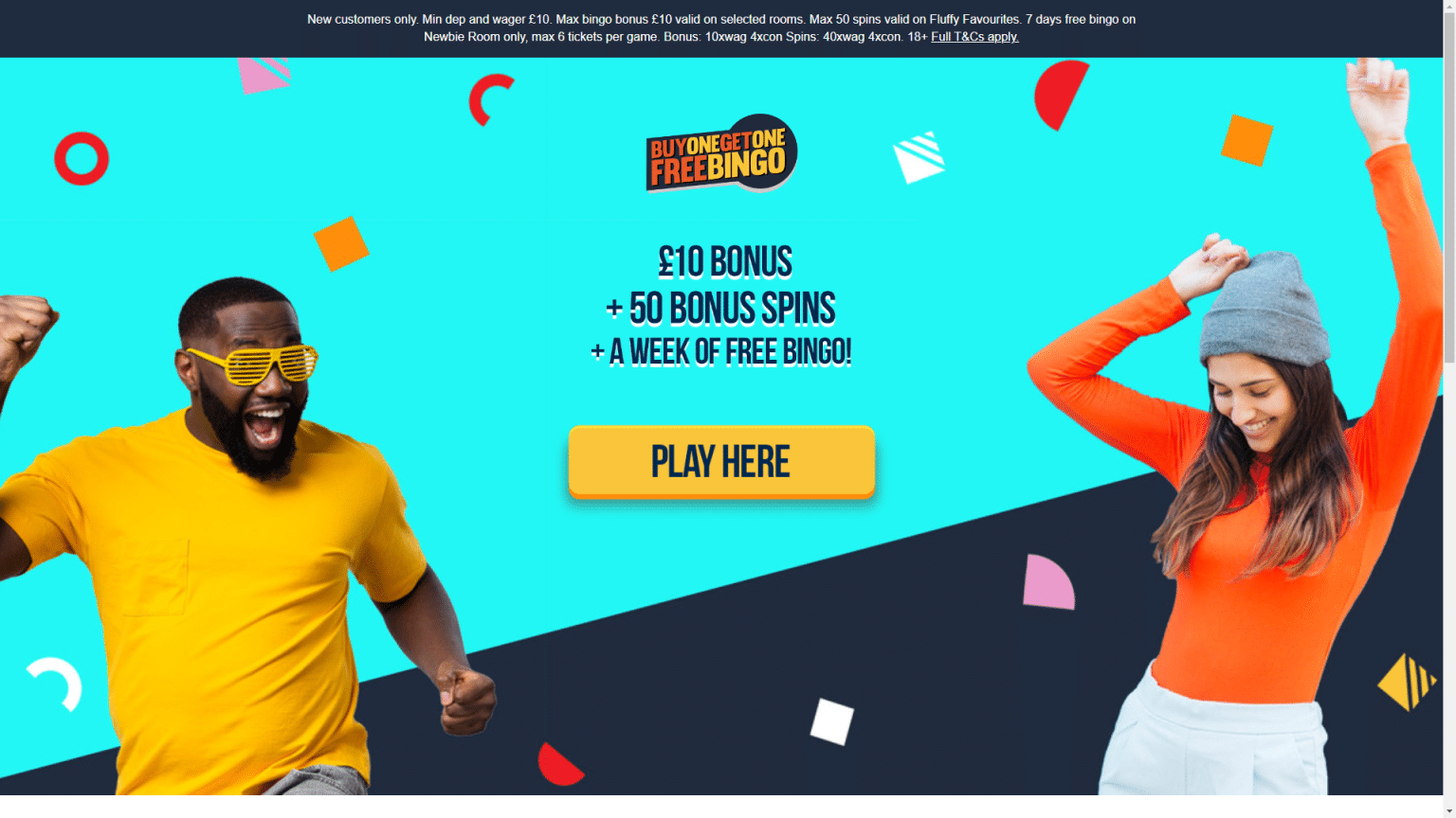 BOGOF Bingo Review: Enjoy £10 + 50 Bonus Spins Today